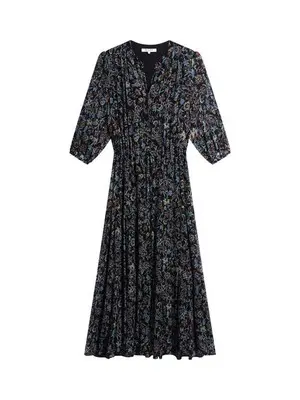 Gerard Darel Corie Floral V-neck Maxi Dress