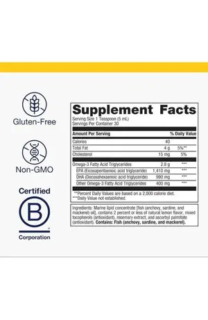 METAGENICS Omegagenics Epa-dha High Potency Liquid Fish Oil Supplement 30 Servings