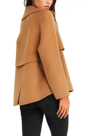 BELLE & BLOOM I'm Yours Double Breasted Wool Blend Coat