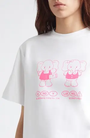 Sandy Liang Peanut Boxy Cotton Graphic T-shirt