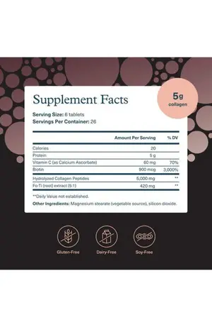 YOUTHEORY Collagen Vegetarian Supplement Tablets With Biotin 160 Tablets