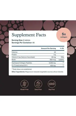 YOUTHEORY Collagen Daily Supplement For Hair Skin Support 290 Tablets