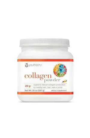 YOUTHEORY Premium Hydrolyzed Collagen Powder Vanilla Supplement 20 Oz - None