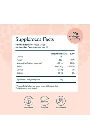 YOUTHEORY Premium Hydrolyzed Collagen Powder Vanilla Supplement 20 Oz