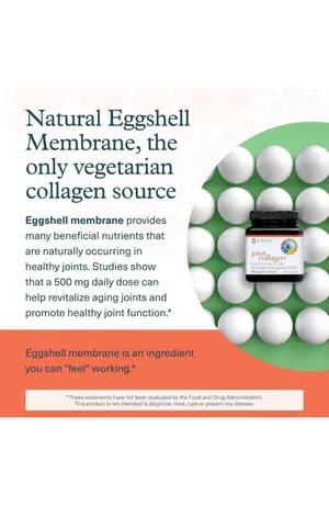 YOUTHEORY Joint Collagen Vegetarian Supplement With Eggshell Membrane And Boswellia Extract 60 Vegetarian Capsules