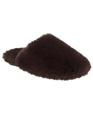 Nine West NINE WEST Faux Fur Slipper Brown