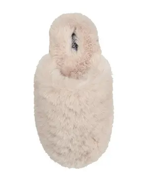 Nine West Faux Fur Closed Scuff Slipper - Egg Shell