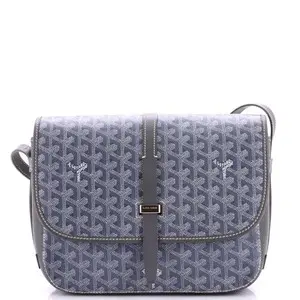 Goyard Belvedere Ii Messenger Bag Coated Canvas Mm - Grey