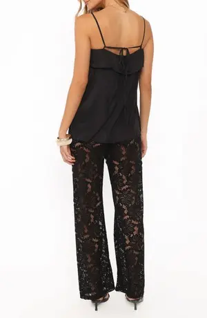 PETAL & PUP Ethel Lace 2-piece Camisole And Wide Leg Pants Set