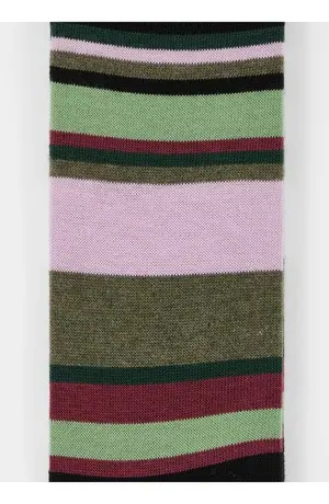 Paul Smith Ozzy Stripes Crew Socks - 79 Black