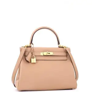 Hermès Kelly Handbag Brown Evercolor With Gold Hardware 28