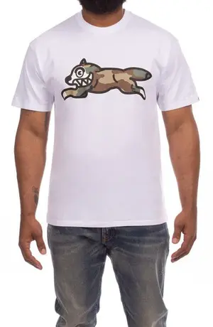 ICECREAM Camo Dog Graphic T-shirt White