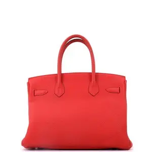 Hermès Birkin Handbag Togo With Palladium Hardware 30 - Red