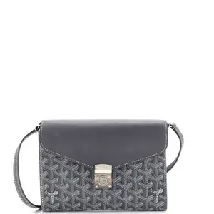 Goyard Chypre Wallet On Strap Coated Canvas With Leather
