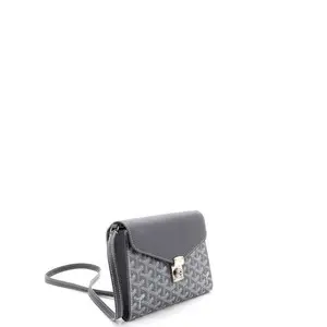 Goyard Chypre Wallet On Strap Coated Canvas With Leather