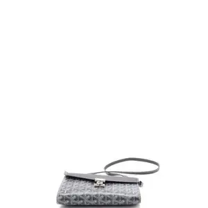 Goyard Chypre Wallet On Strap Coated Canvas With Leather