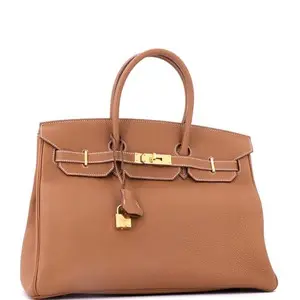 Hermès Birkin Handbag Brown Togo With Gold Hardware 35 - Metallic Gold
