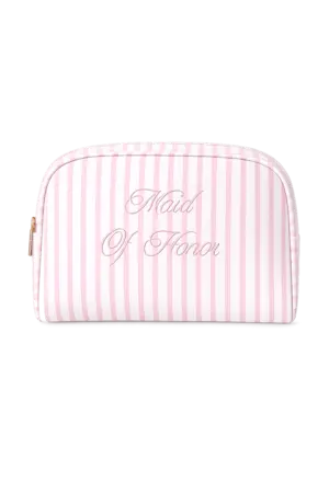 UNTAMED PETALS Maid Of Honor Striped Cosmetic Bag - Pink