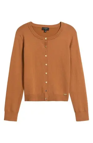 TAHARI ASL Fine-knit Cotton Blend Cardigan