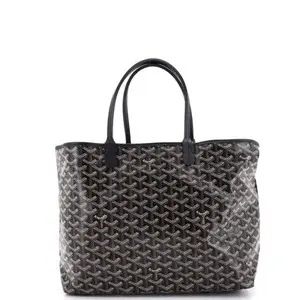 Goyard Saint Louis Tote Coated Canvas Pm - Black