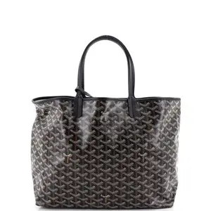 Goyard Saint Louis Tote Coated Canvas Pm - Black