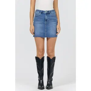 DEAR JOHN Quinn High Waist Raw Cut Denim Jeans - Jorja