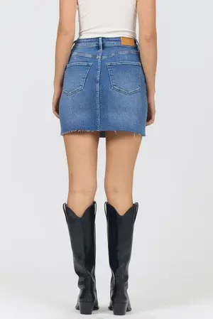DEAR JOHN Quinn High Waist Raw Cut Denim Jeans