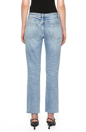 BAYEAS High Waist Ripped Straight Leg Jeans