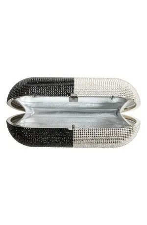 Judith Leiber Crystal Embellished Pill Capsule Evening Bag
