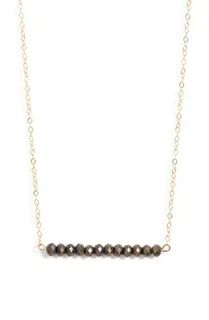 HOUSE OF OLIA Bar Necklace - Pyrite