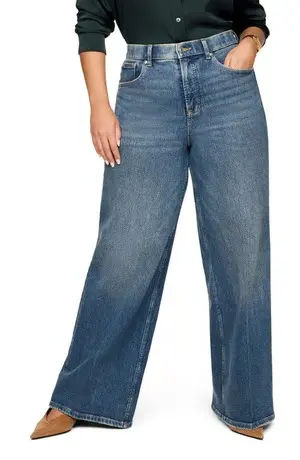 Spanx Spanxshape™ Authentic 360 High Waist Wide Leg Jeans - Vintage Tinted