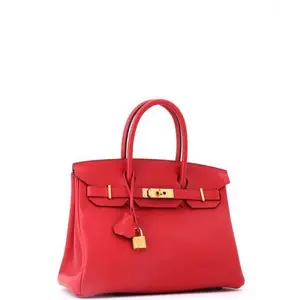 Hermès Birkin Handbag Clemence With Gold Hardware 30