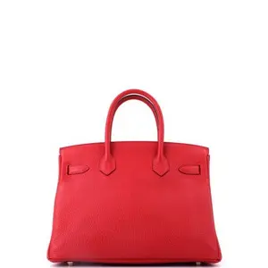 Hermès Birkin Handbag Clemence With Gold Hardware 30
