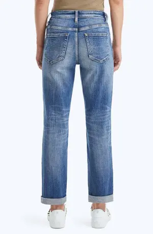 BAYEAS Paint Splatter Ripped High Waist Mom Jeans - Mascara
