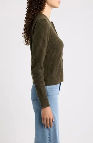 FRAME Honeycomb Cashmere Cardigan