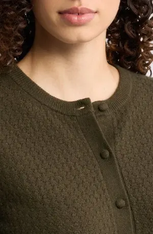 FRAME Honeycomb Cashmere Cardigan
