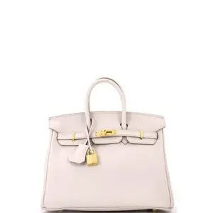 Hermès Birkin Handbag Light Togo With Gold Hardware 25 - White