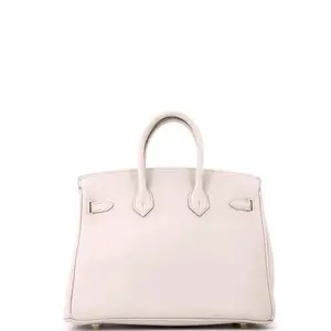Hermès Birkin Handbag Light Togo With Gold Hardware 25 - White