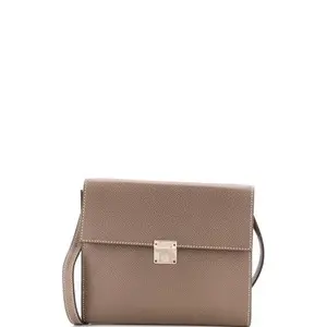 Hermès Clic Wallet On Strap Epsom 16 - Grey
