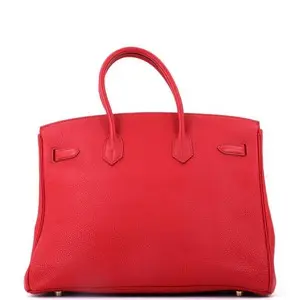 Hermès Birkin Handbag Togo With Gold Hardware 35 - Red