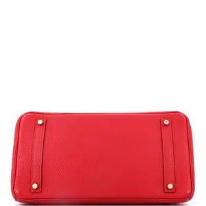 Hermès Birkin Handbag Togo With Gold Hardware 35 - Red