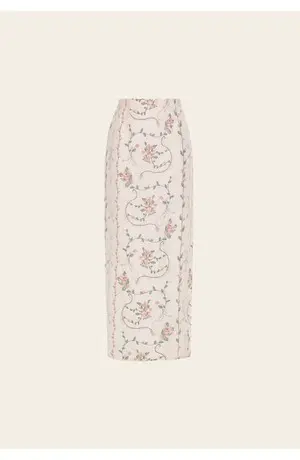 Agua Bendita Lirica Navegante Maxi Skirt - Ivory