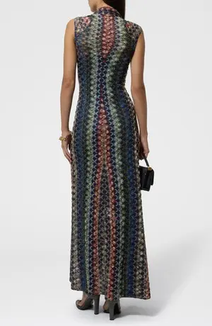 Missoni Metallic Sleeveless Maxi Dress
