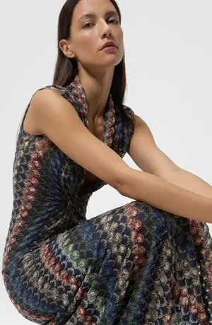 Missoni Metallic Sleeveless Maxi Dress