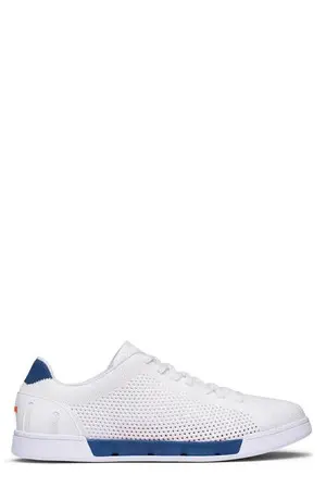 Swims Breeze Tennis Knit Sneaker - White/ensign Blue