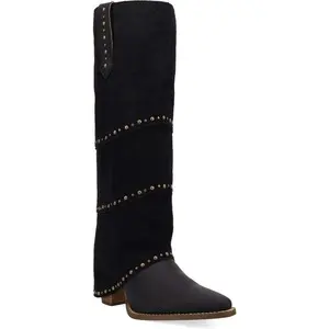 DINGO Texani Studded Knee High Boot - Black