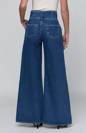 L'Agence Sonja Ultra High Waist Wide Leg Jeans