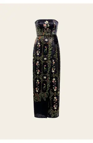 Agua Bendita Cinefilia Noche Maxi Dress - Black