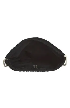 Rick Owens Leather Drawstring Backpack - Black/pearl
