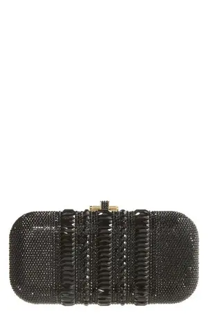 Judith Leiber Evening Bag With Crystal Embellishments - Chamagne Jet